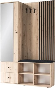 Předsíň, dub artisan/černá, KOLI C