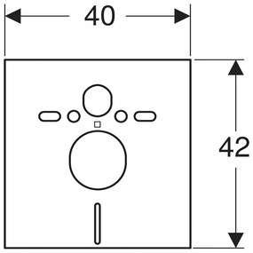 BPS-koupelny Podomítkový modul Geberit DuoFix s WC mísou MU-GL-BL-TR-03 + ovládací tlačítko Delta 01 chrom