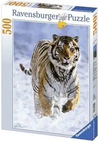 Ravensburger - Puzzle - Tygr na sněhu / 500 dílků / od 10 let