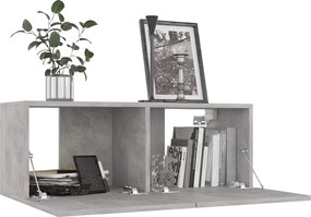 TV skříňky 4 ks betonově šedé 80 x 30 x 30 cm kompozitní dřevo 3079060