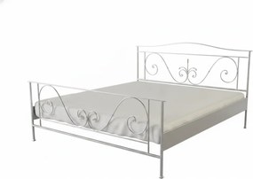 Nábytek ATIKA s.r.o. Kovová postel DAGMAR Barevne provedení: stříbrná RAL 9006, Rozměr: 120 x 200 cm