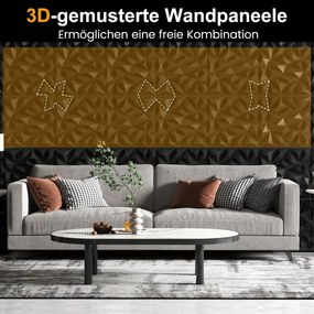 Costway 20 kus 3 D nástěnné panely diamantové obklad stěny nástěnná dekorace
