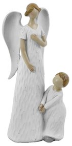 Soška anděl matka a dítě bílá Láska