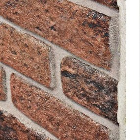 Nástěnné panely 10 ks 100 x 50 cm Hnědá cihla EPS pěna 332923
