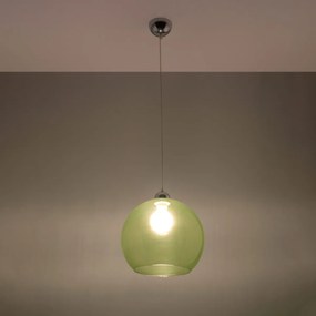Závěsné svítidlo Ball, 1x zelené skleněné stínítko