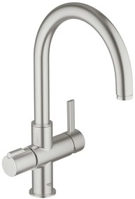 Grohe Red - Páková dřezová baterie Duo, supersteel 30033DC0