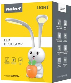 Stolní lampa dětská s regulací REBEL KOM1024, králík