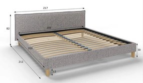Zelená čalouněná dvoulůžková postel s roštem 200x200 cm Tina – Ropez