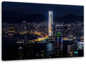 Gario Obraz na plátně Osvětlený mrakodrap Rozměry: 60 x 40 cm
