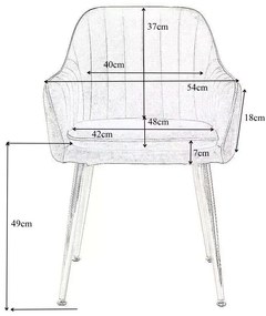 LuxuryForm DESIGN Jídelní židle AUSTIN VELUR - hnědá