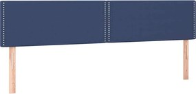 Box spring postel s matrací a LED modrá 200x200 cm textil 3133107