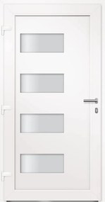Vchodové dveře hliník a PVC bílé 110 x 210 cm 3056823