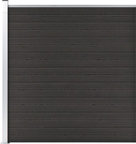 vidaXL Zahradní plot dřevoplast 175 x 186 cm [49068] Barva: Černá