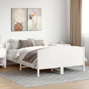 Postel bez matrace bílá 160 x 200 cm masivní borovice 3216168