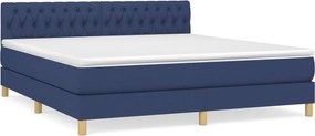 Box spring postel s matrací modrá 180x200 cm textil 3140879