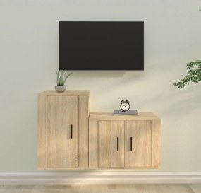 vidaXL 2dílný set TV skříněk kompozitní dřevo [3188449] Barva: šedá sonoma