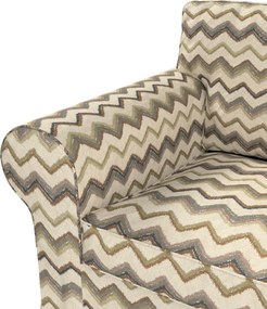 Potah na křeslo IKEA Ektorp barva béžová látka pletený vzor, vzorované