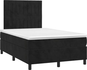 Box spring postel s matrací černá 120 x 190 cm samet 3270009