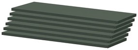 Tmavě zelené modulární police 6 ks 82x2 cm Dakota – Tenzo