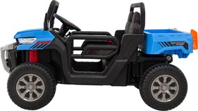 Ramiz Dětské auto Pick-Up Speed 900 modré + pohon 4x4 + pohyblivá korba + zavazadlový prostor + dálkové ovládání + lopatka + LED a zvuky