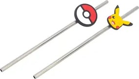 STOR Sada brček Pokémon: Metal Meltdown / Brčko / 2 ks / Nerezová ocel