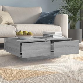 Konferenční stolek šedý sonoma 90 x 60 x 31 cm kompozitní dřevo - Default Title