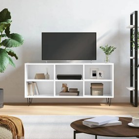 TV skříňka bílá vysoký lesk 103,5 x 30 x 50 cm kompozitní dřevo