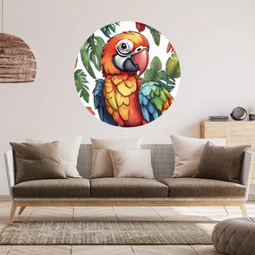 PIPPER. Kruhová samolepka na zeď "Papoušek" Velikost: 60cm
