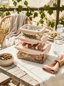 Sinsay - Nádoby na potraviny 3 ks - pastelová růžová
