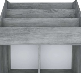 Dětský regál na časopisy betonově šedý 71x30x114 cm kompozit 339531