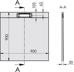 Polysan Kazuko sprchová vanička 90 x 90 cm  litý mramor bílá 40332
