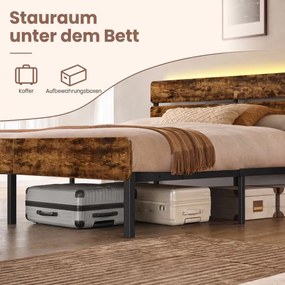 Manželská postel s LED osvětlením RMBB35105K102