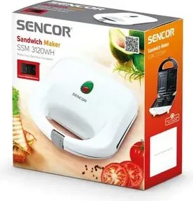 SENCOR SSM 3120WH bílá / Sendvičovač / 700 W