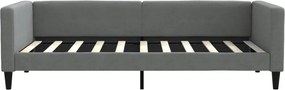 Válenda s přistýlkou tmavě šedá 90 x 190 cm textil 3196589