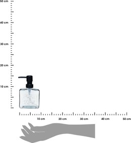 Dávkovač mýdla Pure, transparentní/s černými prvky, 250 ml