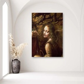Obraz na plátně REPRODUKCE Madona v grotě - Da Vinci, - 60x90 cm