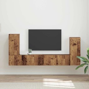Sestava TV skříněk 4 ks Staré dřevo Kompozitní dřevo 3409121