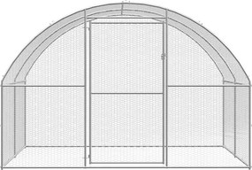 Venkovní klec pro kuřata 3 x 20 x 2 m pozinkovaná ocel 3095470