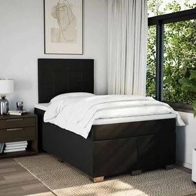 Box spring postel s matrací černá 120x200 cm textil 3292757