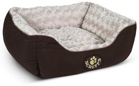 Tmavě hnědý plyšový pelíšek pro psy 40x50 cm Scruffs Wilton – Plaček Pet Products