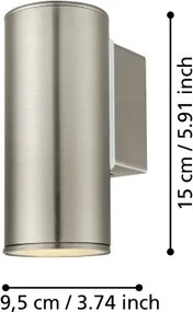 Eglo 33581 - LED RGBW Stm. venk. nás. svítidlo RIGA 1xGU10/5W/230V IP44 m. chrom