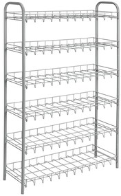 Metaltex 6Patrový Botník Shoe 6 Stříbrošedý - Bílá
