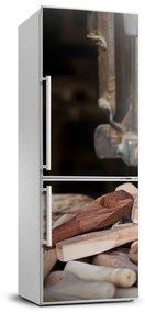 Wallmuralia Nálepka na ledničku Dřevěné nářadí 60x180 cm