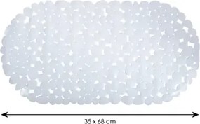 MSV Protiskluzová podložka do vany GALETS bílá / PVC / 35 x 68 cm