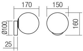 Redo 01-2714 - Nástěnné svítidlo VOLLEY 1xE14/28W/230V černá
