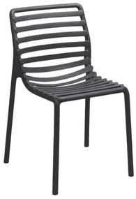 OnaDnes -20% Antracitově šedá plastová zahradní židle Nardi Doga
