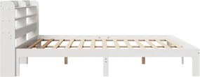 Rám postele s čelem bez matrace bílý 180x200 cm 3306795