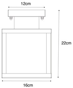 Průmyslové venkovní stropní svítidlo černé se zlatem - Rotterdam