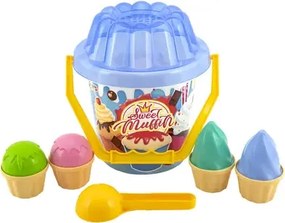 Sada na písek kyblík s cupcake dortíky 2 barvy / Hračka na písek / 11