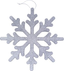 Vánoční ozdoba vločka IV, pr. 80 cm, stříbrná, překližka, venkovní